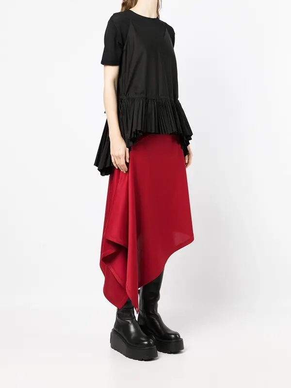 JUUN.J Pleated-hem T-shirt