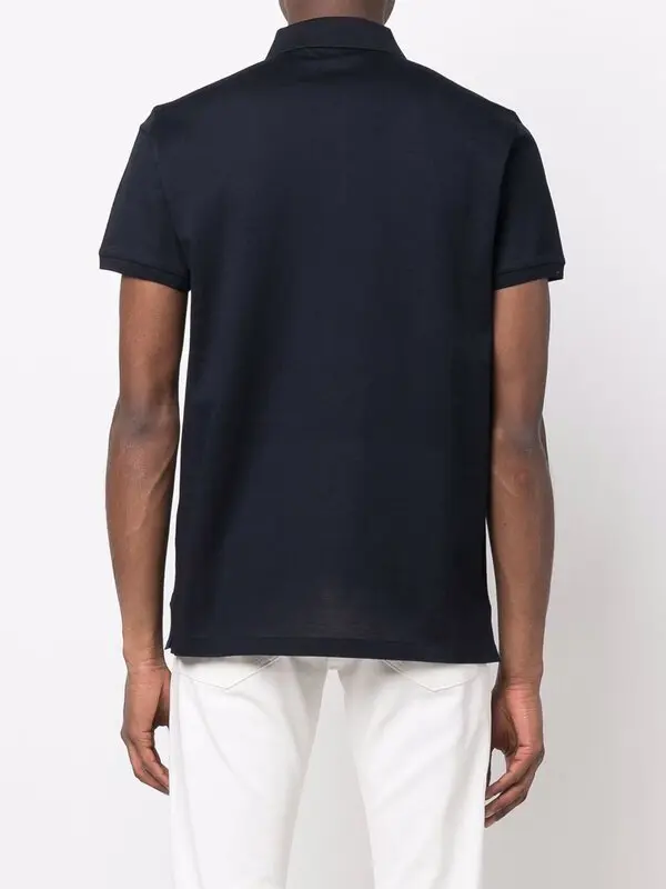 Ralph Lauren Purple Label Embroidered Logo Polo Shirt - Blue