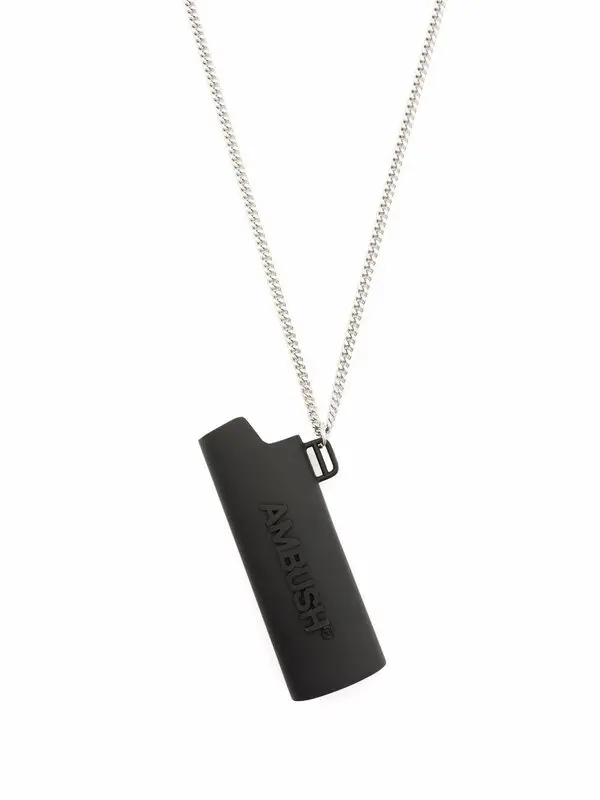 AMBUSH Lighter Case Pendant Necklace - Silver