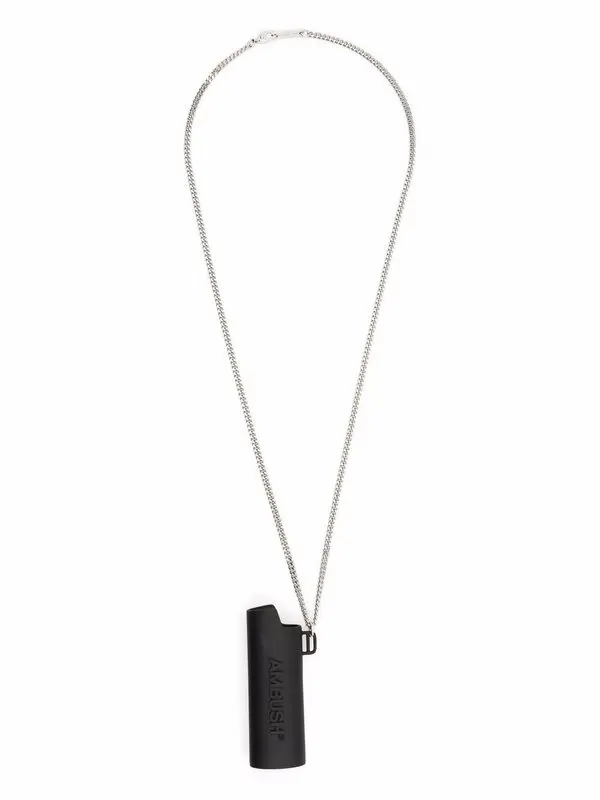 AMBUSH Lighter Case Pendant Necklace - Silver