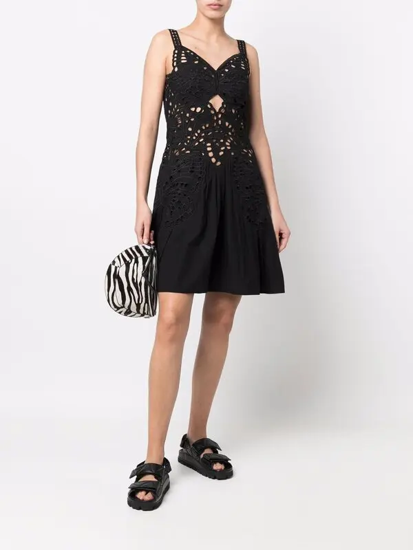 Alberta Ferretti Lace Style Cut Out Dress