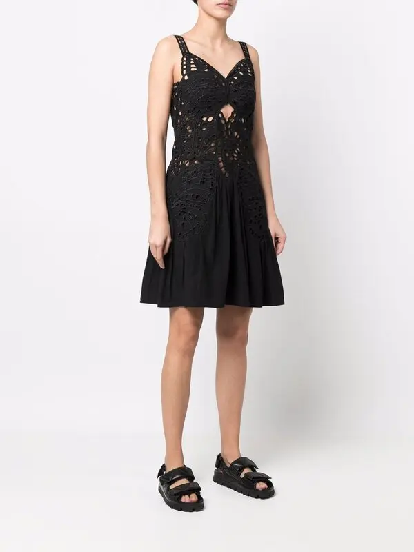 Alberta Ferretti Lace Style Cut Out Dress