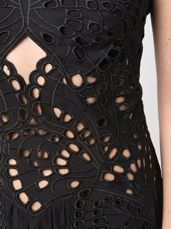 Alberta Ferretti Lace Style Cut Out Dress