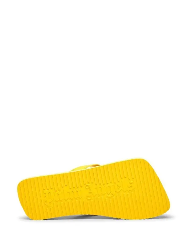 Palm Angels Logo-print Flip Flops - Yellow