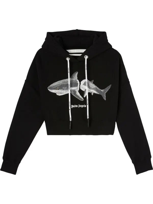 Palm Angels Shark Cotton Hoodie