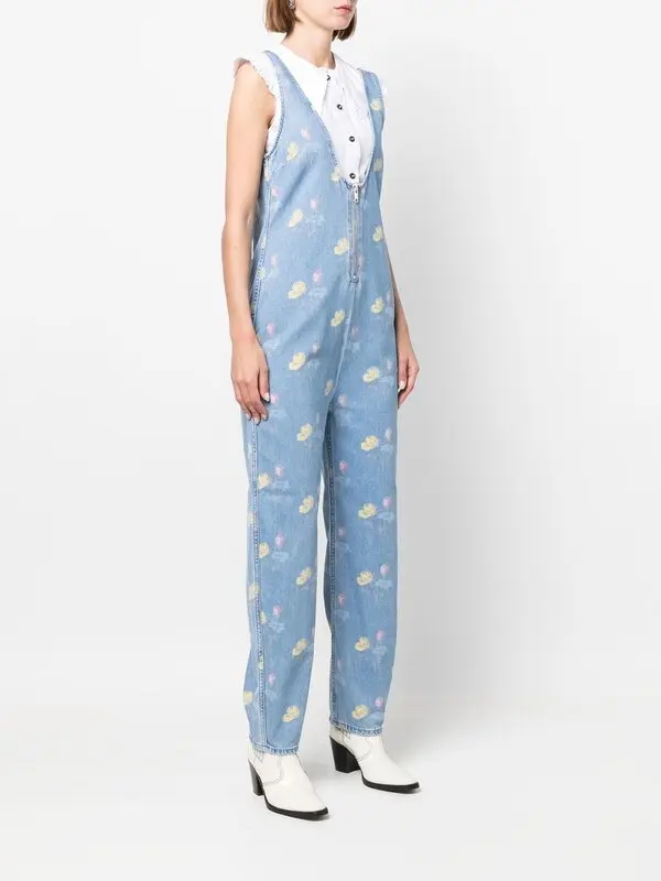 GANNI Floral Print Jumpsuit
