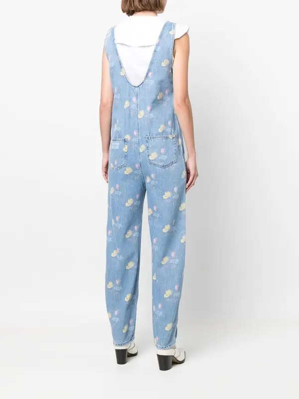 GANNI Floral Print Jumpsuit