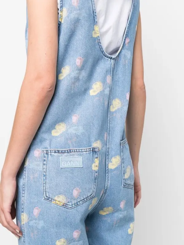 GANNI Floral Print Jumpsuit