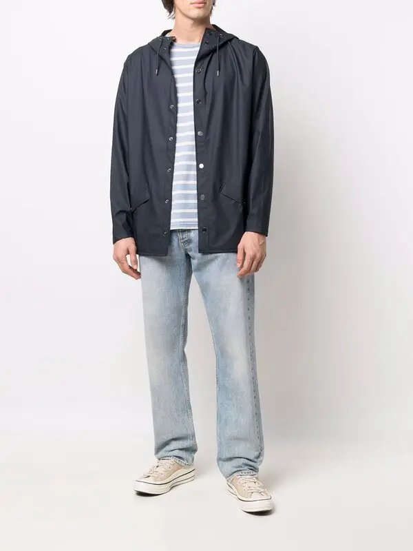 Rains Drawstring Hooded Jacket