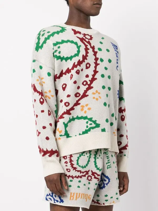 Rhude Intarsia Knit Sweater - Neutrals