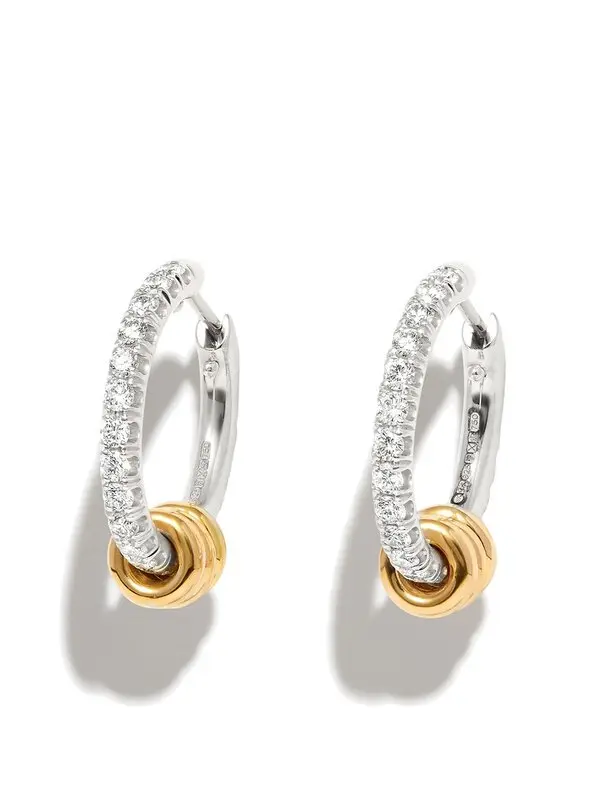 SPINELLI KILCOLLIN 18kt Gold And Diamond Hoop Earrings - Silver