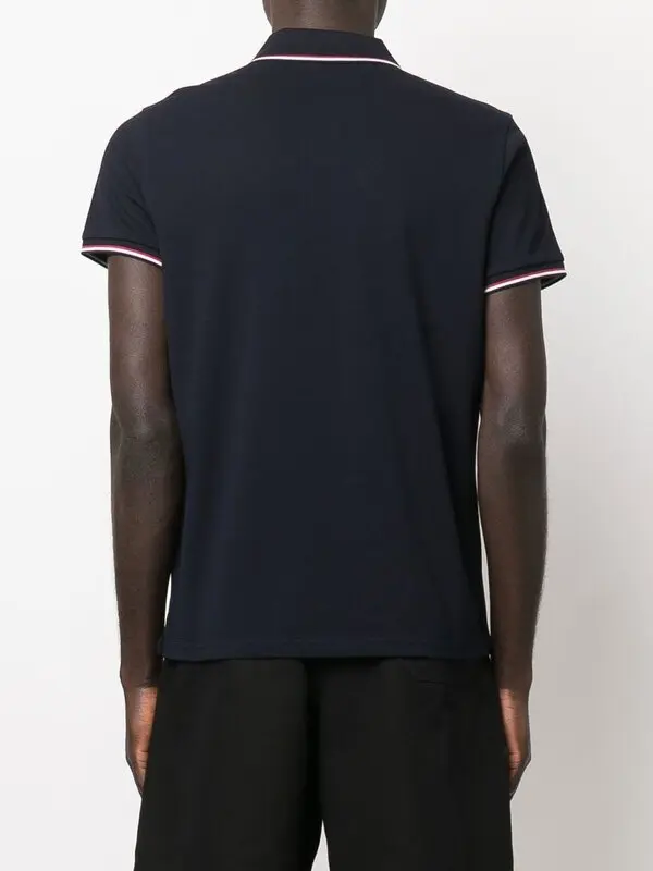 Moncler Striped Trim Polo Shirt