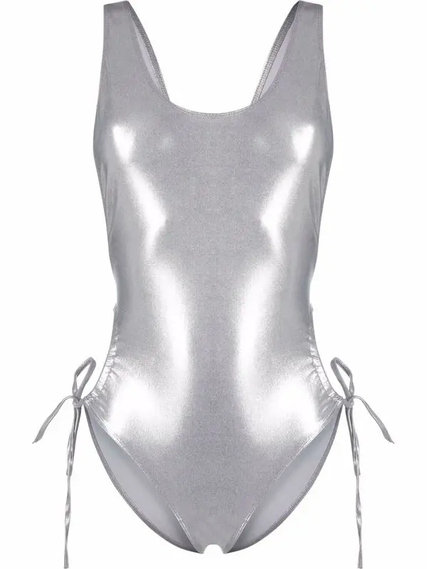 Isabel Marant Étoile Metallic Cut-out Swimsuit - Silver