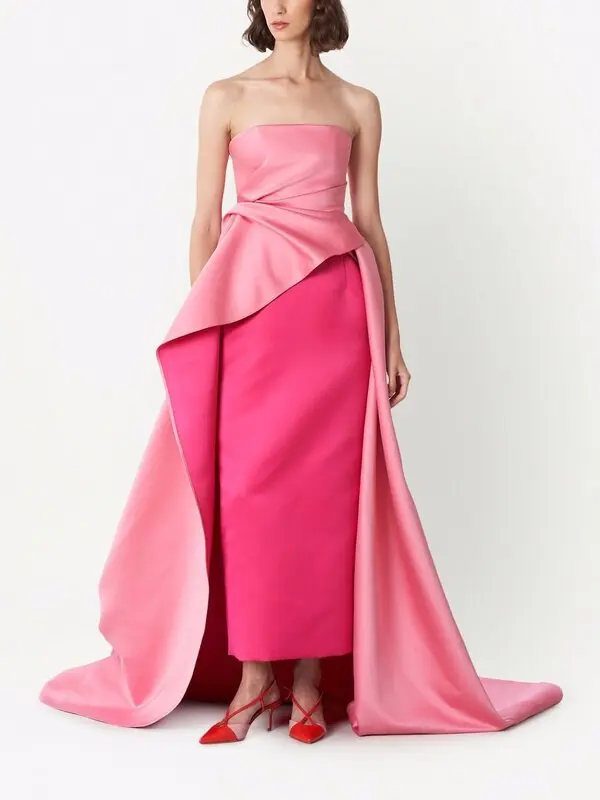 Carolina Herrera Asymmetric Layered Dress In Pink - 63% Off | Editorialist