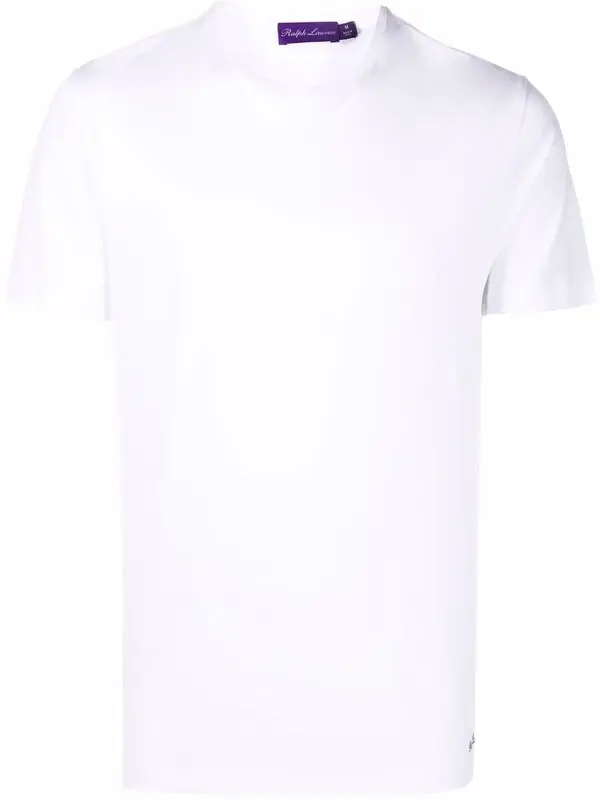 Ralph Lauren Purple Label Embroidered Logo T-shirt - White