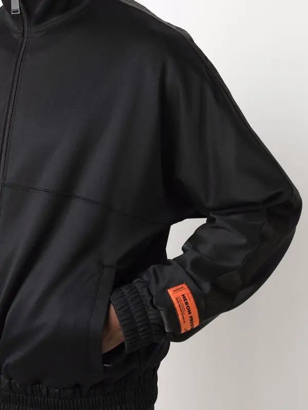 Heron Preston Logo-stripe Zipped Track Jacket - Black