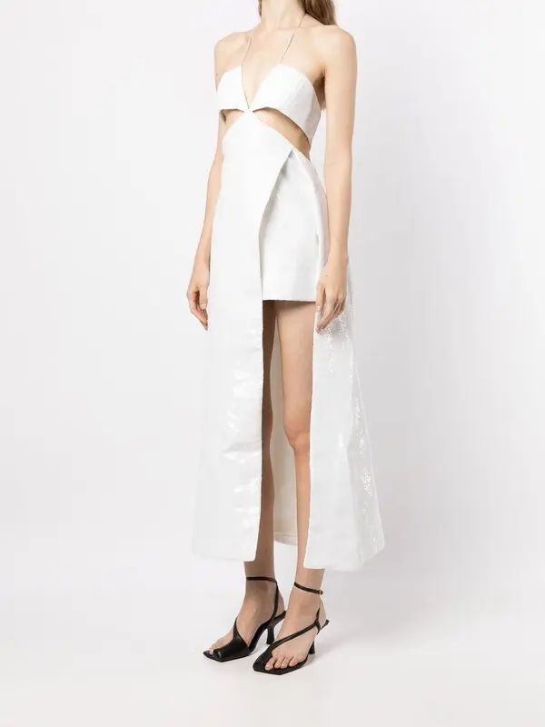 Rokh Open Cut Sequin Dress