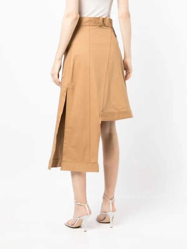 Rokh Asymmetric A-line Mid-length Skirt