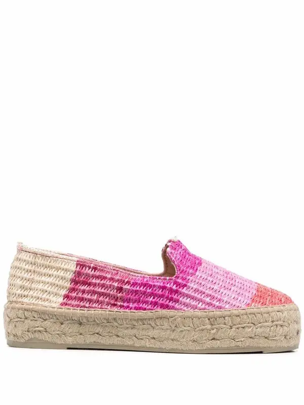 Manebí Yucatan Woven Espadrilles - Pink