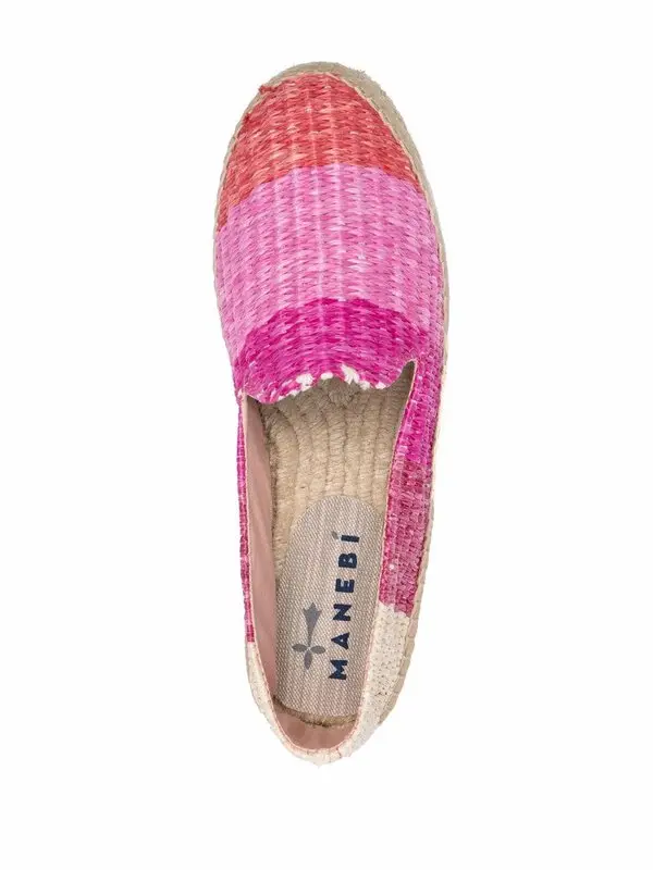 Manebí Yucatan Woven Espadrilles - Pink
