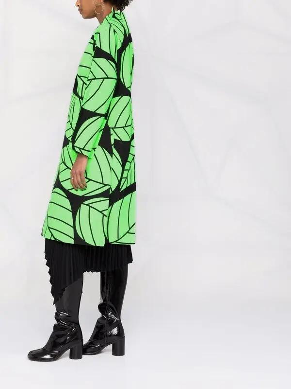 Comme Des Garçons Leaf-print Oversized Jacket