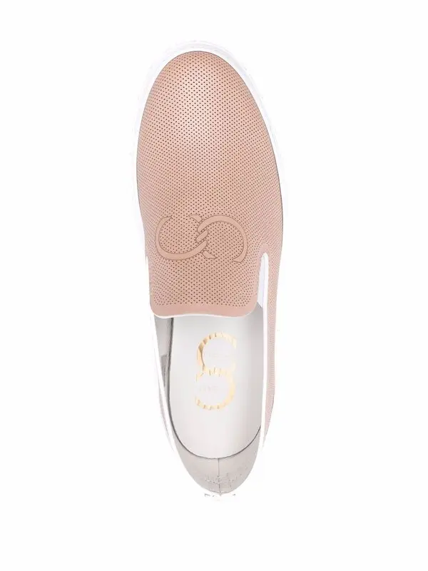 Casadei Embossed-logo Slip-on Sneakers