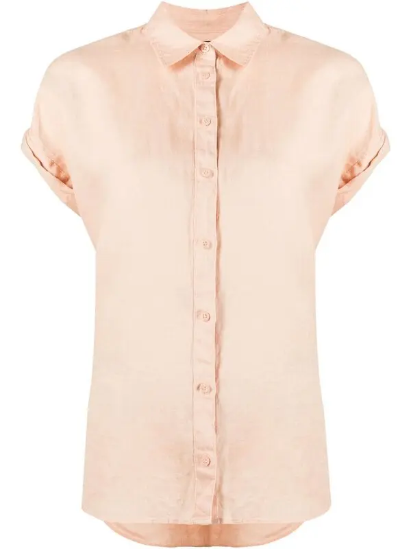 Ralph Lauren Rolled-cuffs Linen Shirt - Pink