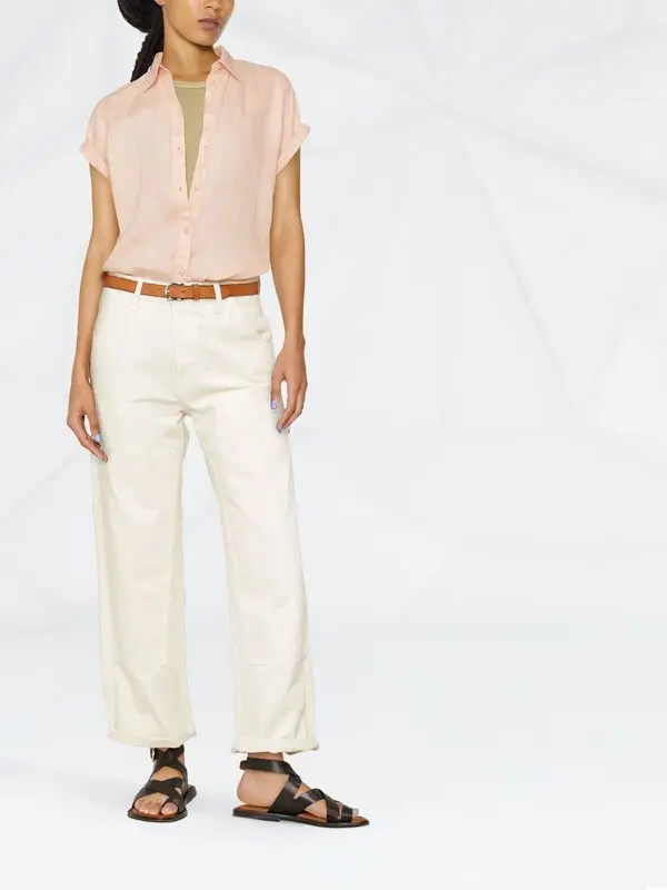 Ralph Lauren Rolled-cuffs Linen Shirt - Pink