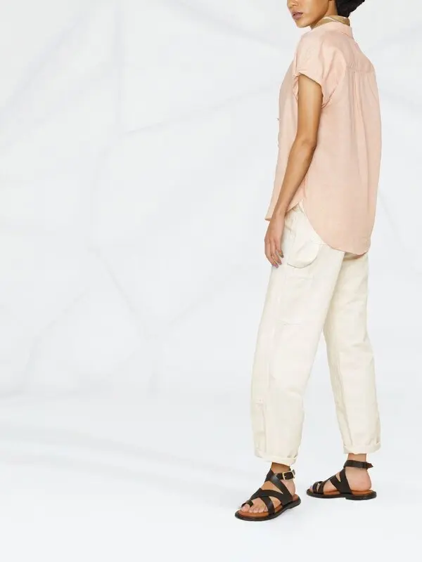 Ralph Lauren Rolled-cuffs Linen Shirt - Pink