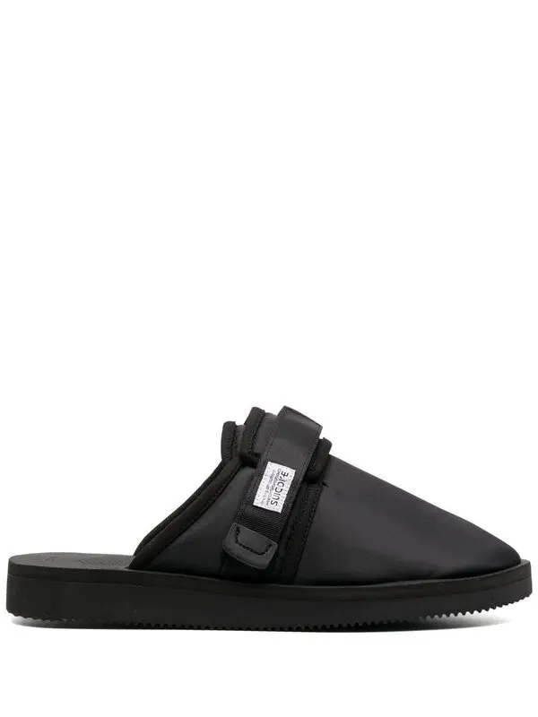 Suicoke Logo Patch Slippers - Black