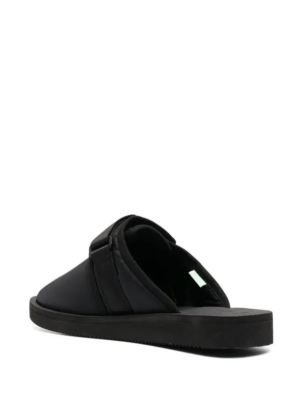 Suicoke Logo Patch Slippers - Black