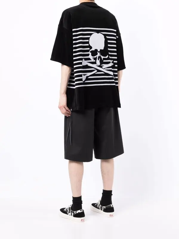MASTERMIND WORLD Striped Skull-print T-shirt