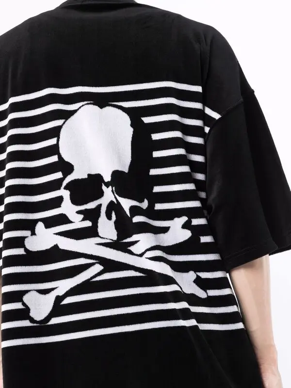 MASTERMIND WORLD Striped Skull-print T-shirt