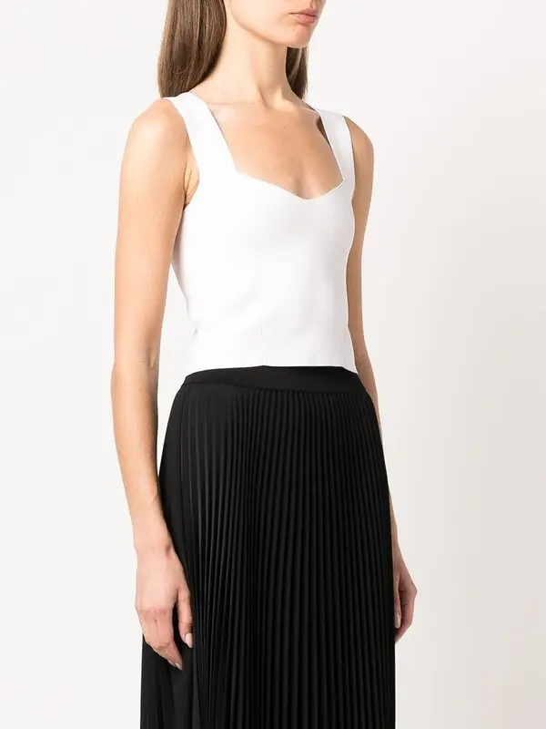 A.L.C. Jordana Cropped Tank Top - White