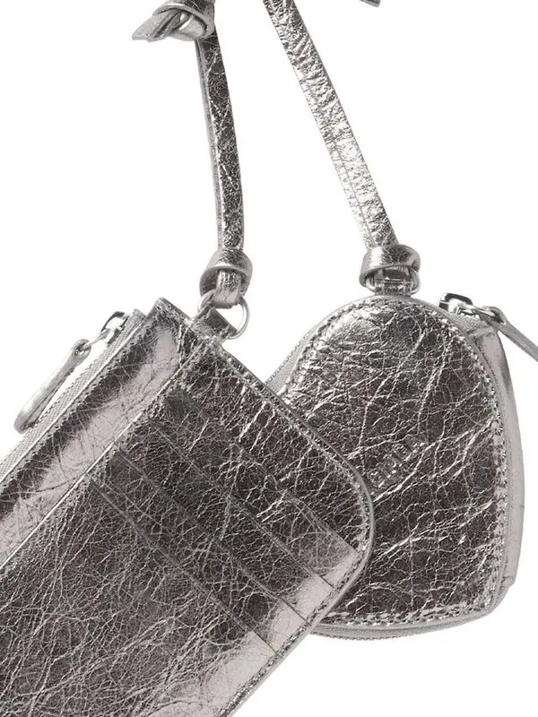 Balenciaga Le Cagole Clip-On Card And Mirror - Silver | Editorialist