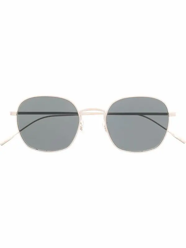Oliver Spencer Adès Square Frame Sunglasses - Gold