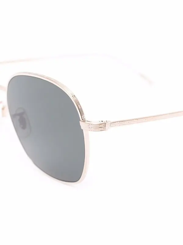 Oliver Spencer Adès Square Frame Sunglasses - Gold