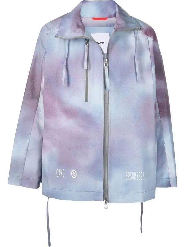 OAMC Tie-dye Zip-up Jacket - Blue
