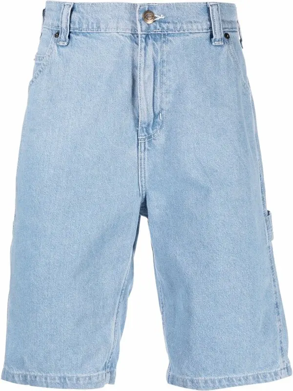 Dickies Knee-length Denim Shorts - Blue