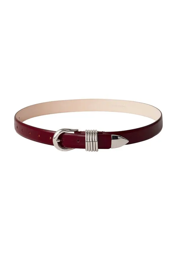 DEHANCHE Hollyhock Belt - Bordeaux & Silver