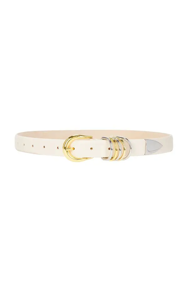 DEHANCHE Hollyhock Belt - Ivory  Silver  & Gold