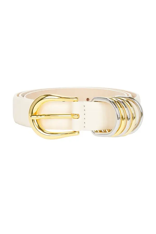 DEHANCHE Hollyhock Belt - Ivory  Silver  & Gold