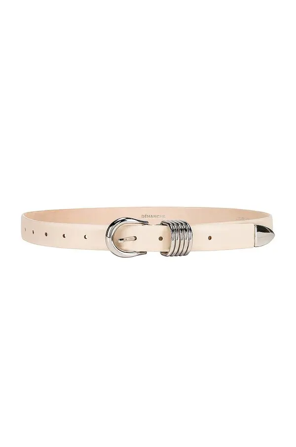 DEHANCHE Hollyhock Belt - Ivory & Silver