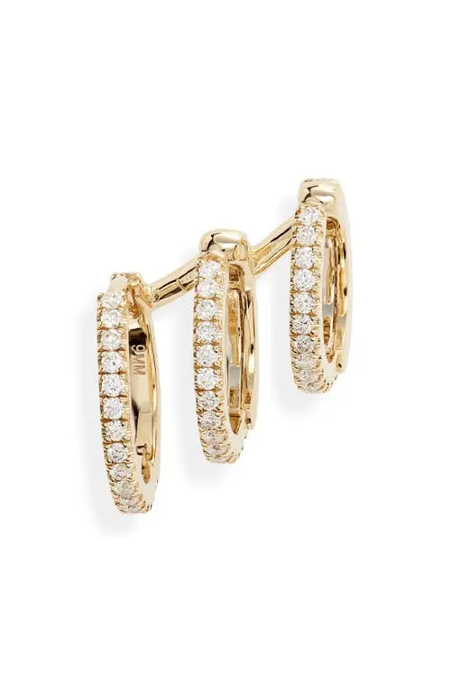 MARIA TASH Diamond Eternity Triple Linked Hoop Earring And Cuff - Yellow-right
