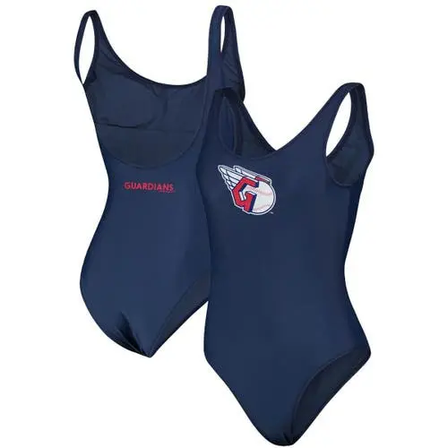 G-III 4HER BY CARL BANKS Cleveland Guardians Making Waves One-piece Swimsuit - Navy