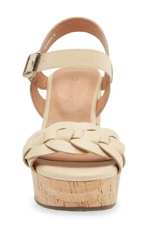 CHOCOLAT BLU Glenda Platform Sandal - Cream Leather