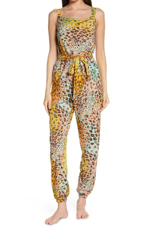 LIGHTCODES Cowl Neck Tank Jumpsuit - Wildling Print