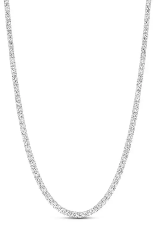 SHYMI Classic Cubic Zirconia Tennis Necklace - Silver