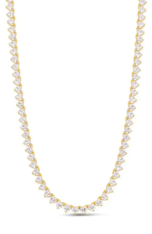 SHYMI Heart Tennis Necklace - Gold