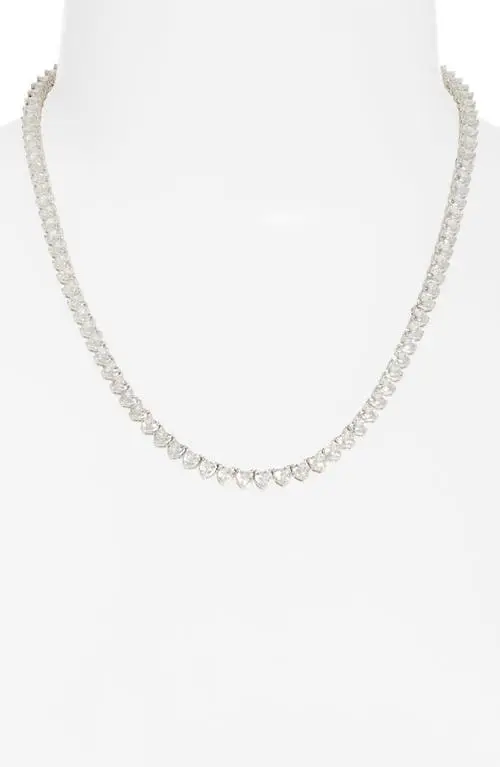 SHYMI Heart Tennis Necklace - Silver